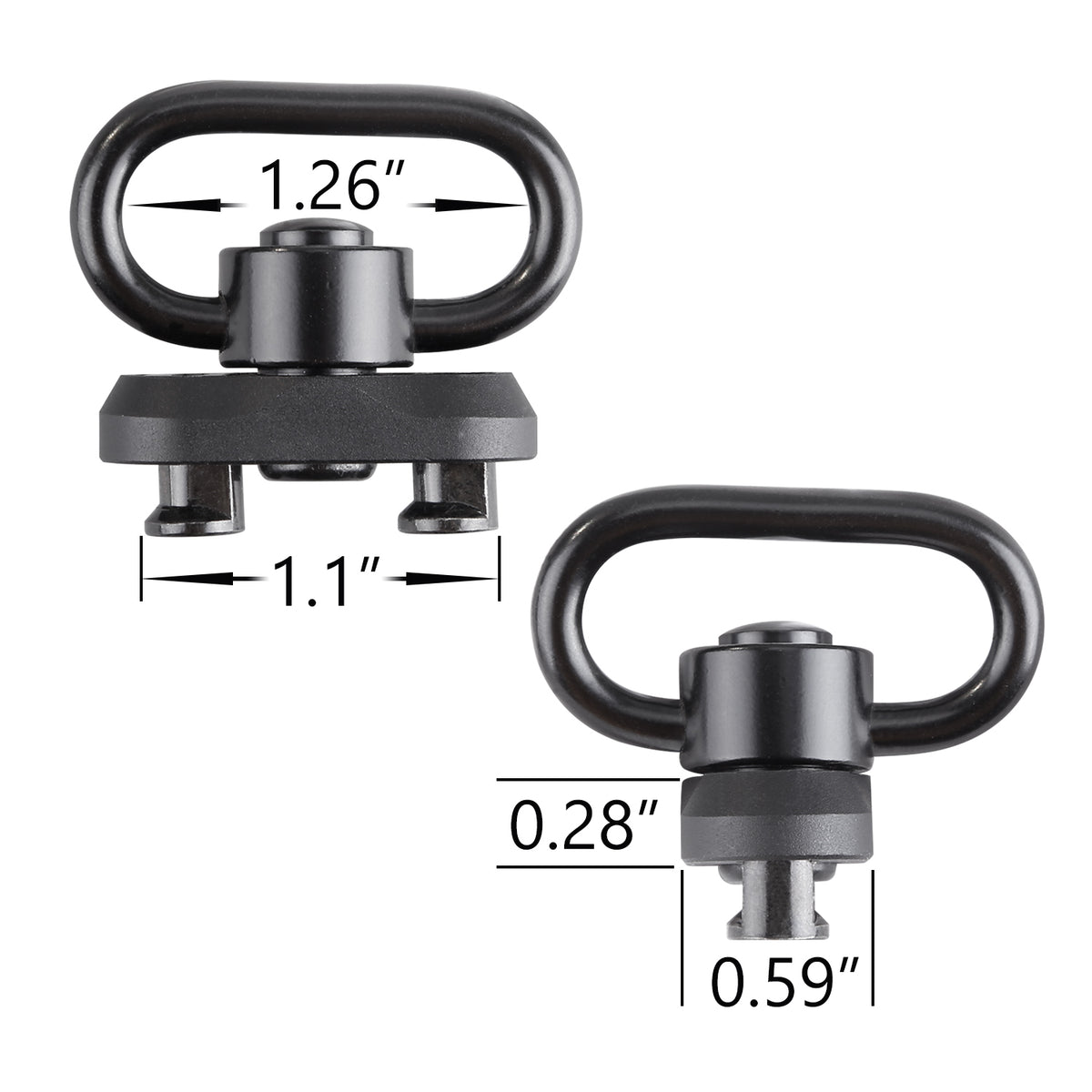 Keymod Standard QD Sling Swivel Adaptor Mount(QD Swivel is Included ...